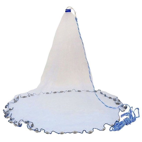 8Ft 2.4M Fishing Net Bait Easy Throw Hand Cast 3/4 Inch Strong Nylon ...