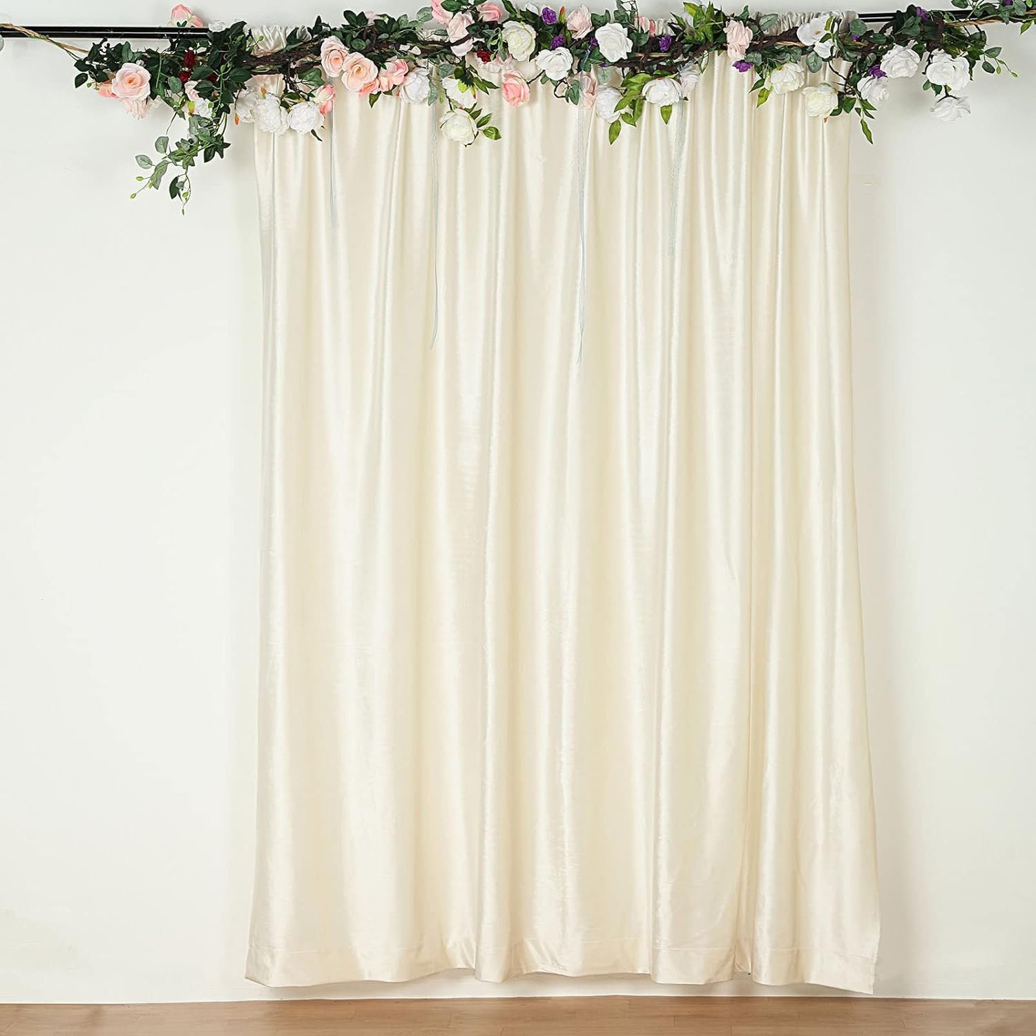 8Ft H x 8Ft W Premium Velvet Backdrop Curtain Panel Drape Background ...