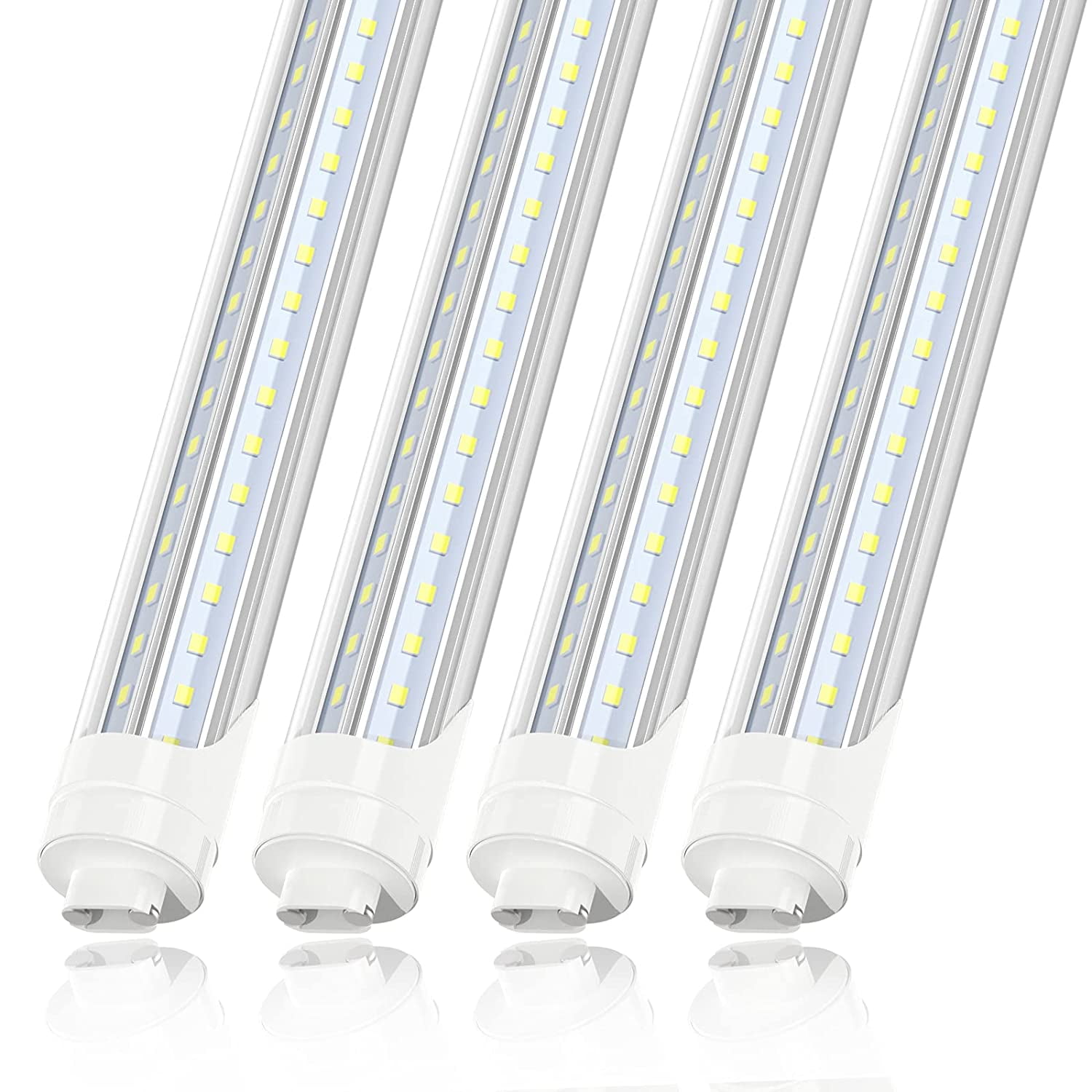 8Ft HO LED Tube Light Bulbs,Rotate R17D Base,V Shape,72W 6000K 4-Pack ...