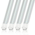 8Ft HO LED Tube Light Bulbs,Rotate R17D Base,V Shape,72W 6000K 4-Pack ...