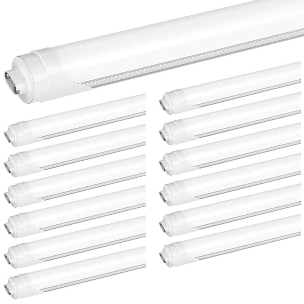 8Ft HO R17D LED Tube Light Bulbs,Bi-pin Dual End Powered, Dual Row 72W ...