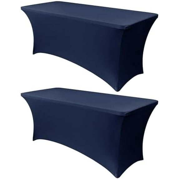 8Ft Stretch Spandex Table Cover for Standard Folding Tables - 2 Pack ...