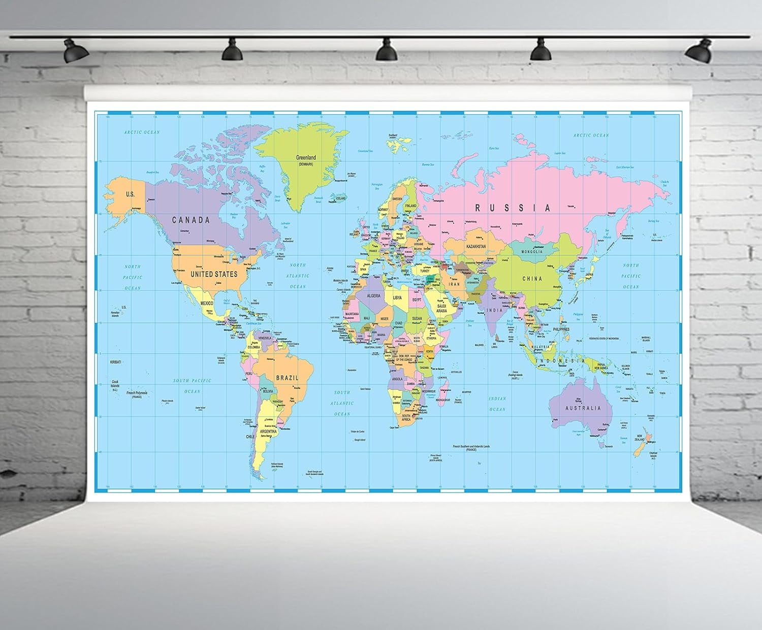 8Ftx6Ft World Map Photography Backdrop Boys Adventure Map Backdrop ...