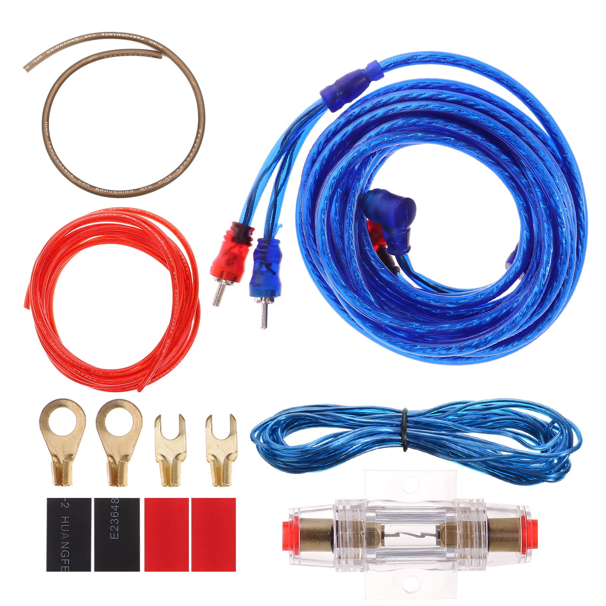 8GA 2000W Car Power Amplifier Cable Kit Mixed Color - Walmart.com