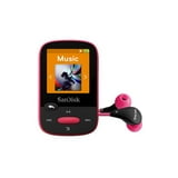 8GB SanDisk Clip Sport MP3 Player - Pink - Walmart.com
