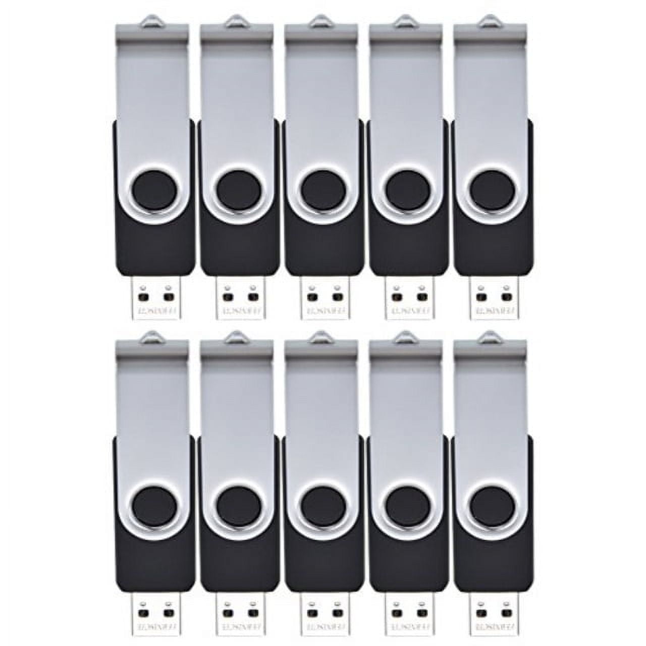 8GB USB 2.0 Flash Drive Bulk 10 Pack Portable Thumb Drives - Swivel Memory Stick Hard Drive ...