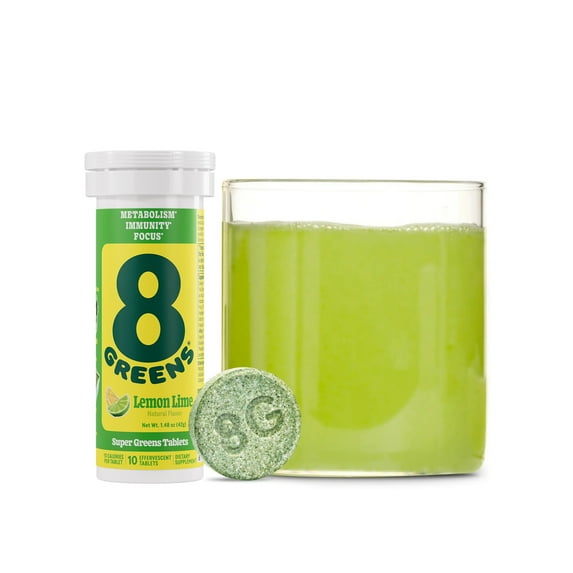 8Greens Superfood Tablets, 8 Essential Greens, Lemon Lime Flavor, 1 ...