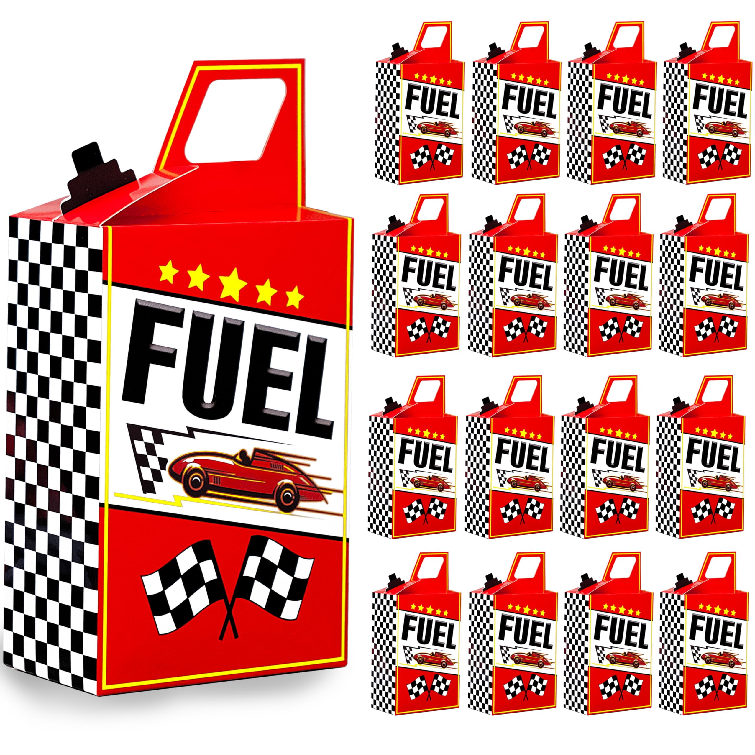 8HREST 24PCS Race Car Fuel Can Treat Boxes Racing Birthday Party ...