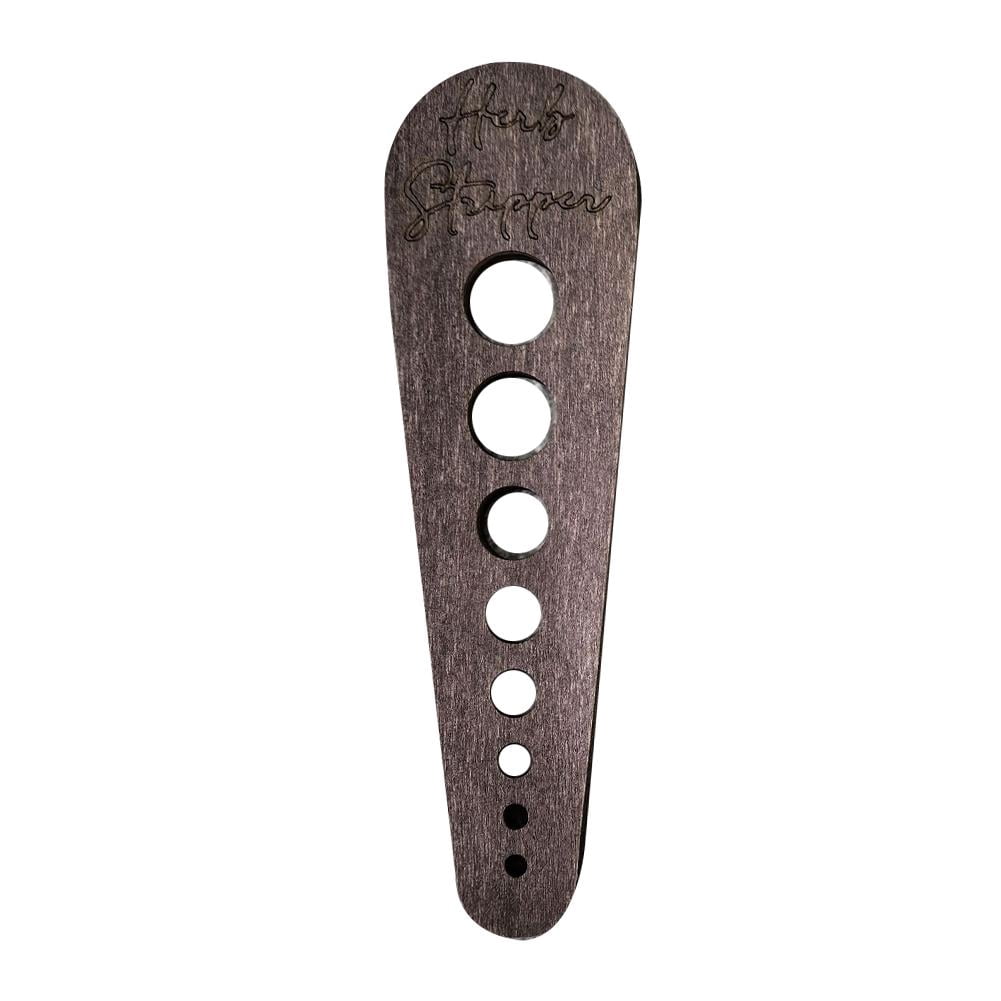 8Holes Kitchen Leaf Pealer Herb Cutter Stripper Wooden Leaf Stripping ...