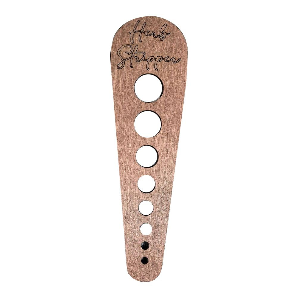 8Holes Kitchen Leaf Pealer Herb Cutter Stripper Wooden Leaf Stripping ...