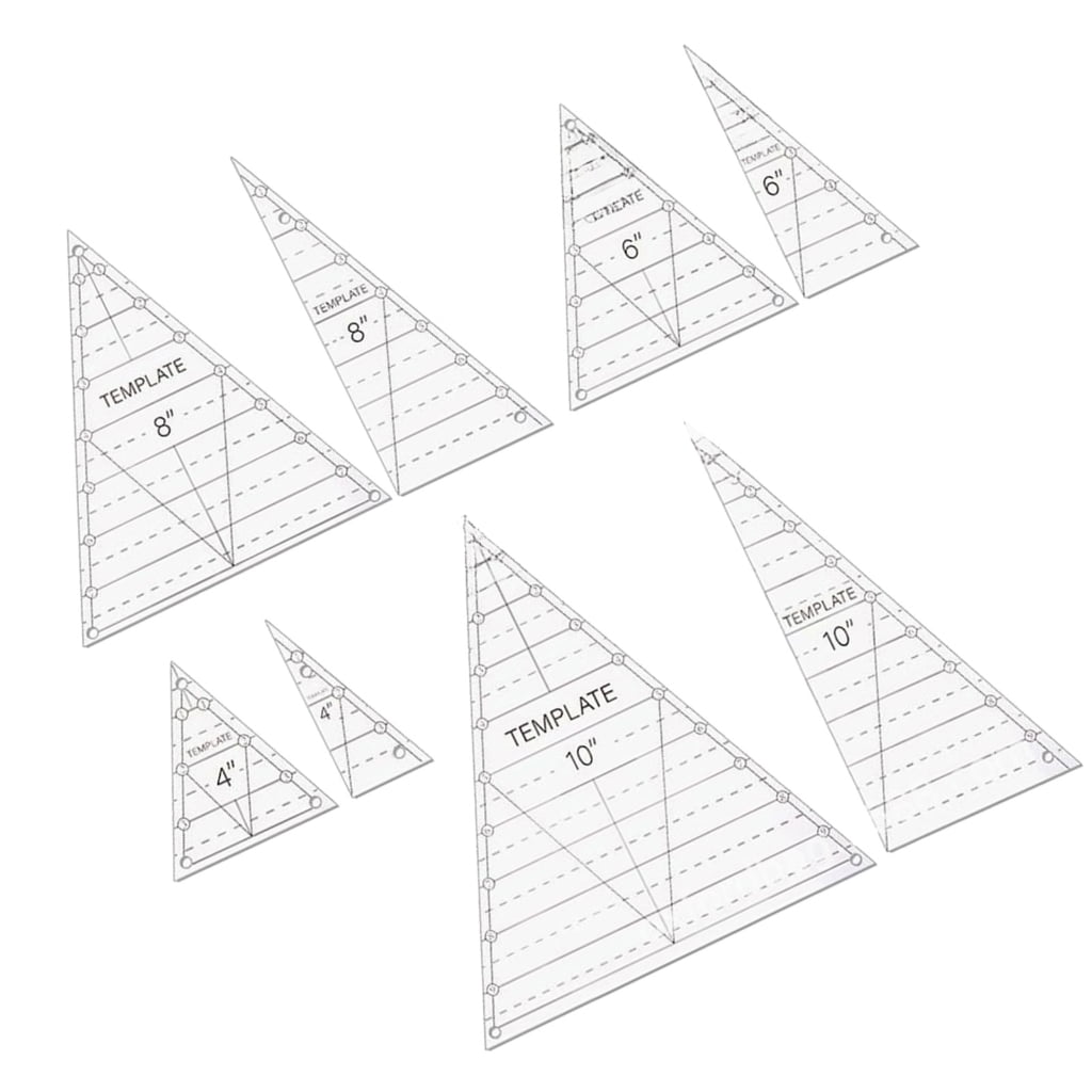 8Inch Clear Ruler With Angled Marking For Sewing Quilting Projects ...