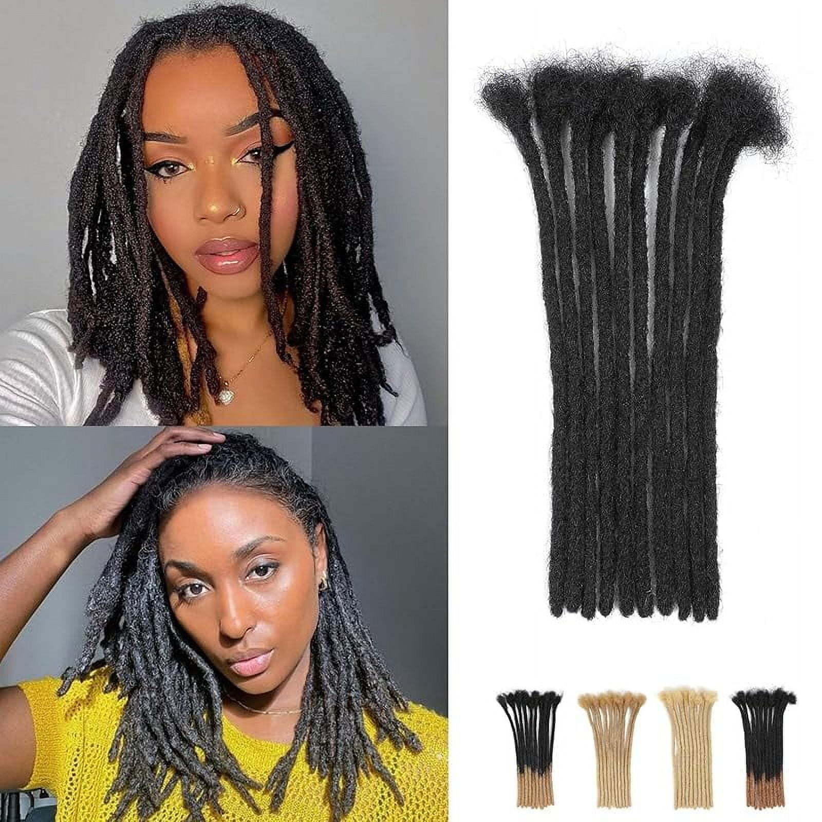 8Inch Dreadlock Extensions Loc Extensions Human Hair 0.6CM 100% Real ...