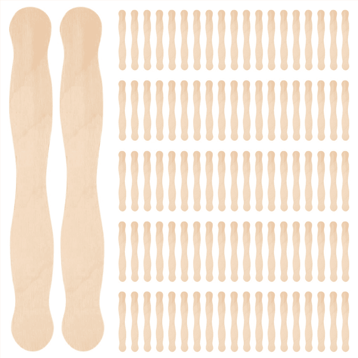 8Inch Fan Handles or Wooden or Paint Mixing Pack 200 Craft Popsicle ...