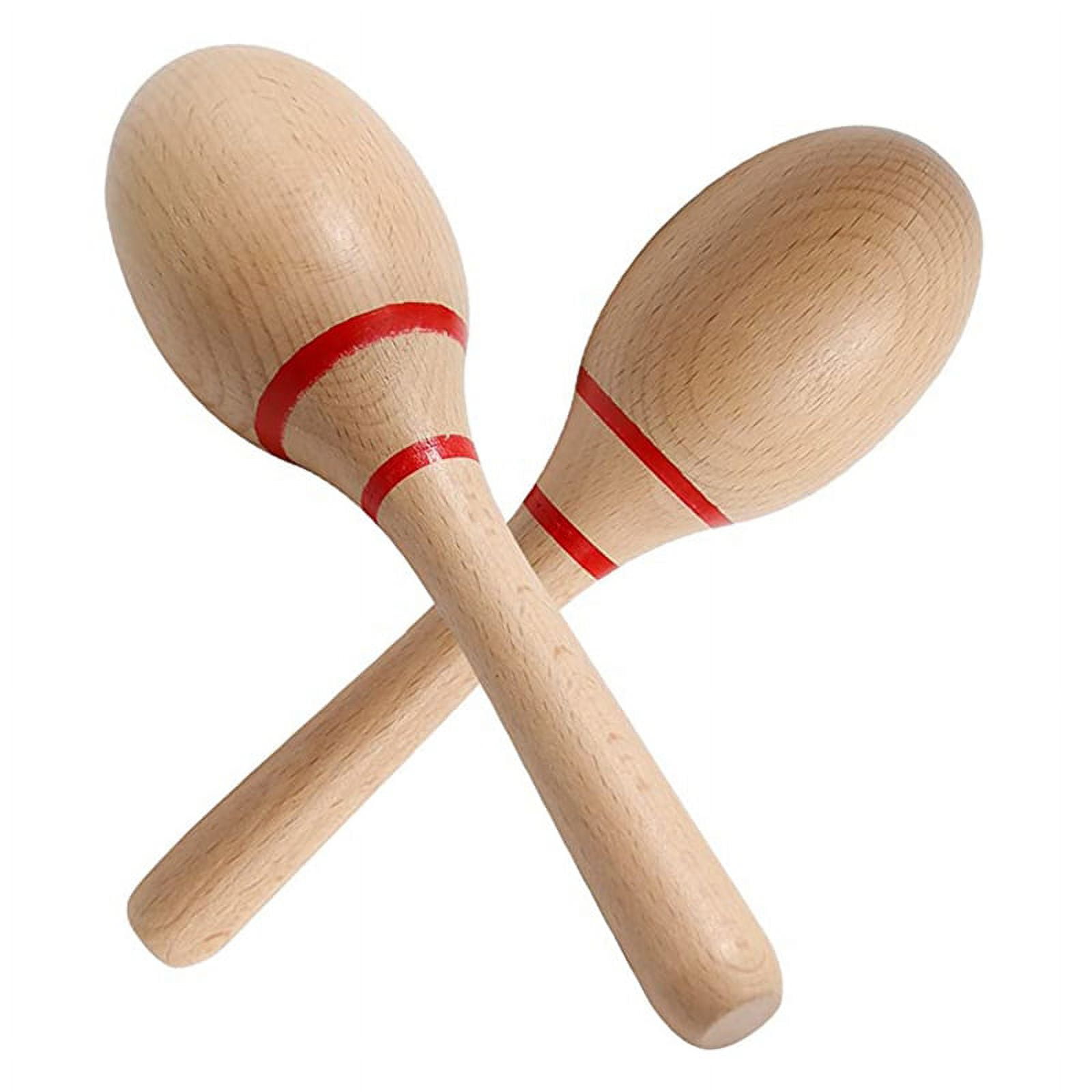 8Inch Hand Percussion Rattles, Beech Wood Rumba Shakers, Latin Musical ...