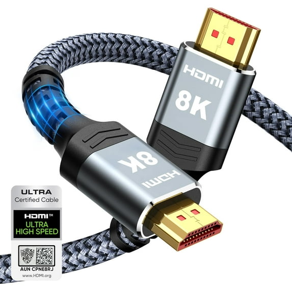 8K 10K 4K HDMI Cable 48Gbps 6.6FT/2M, Certified Ultra High Speed HDMI ...