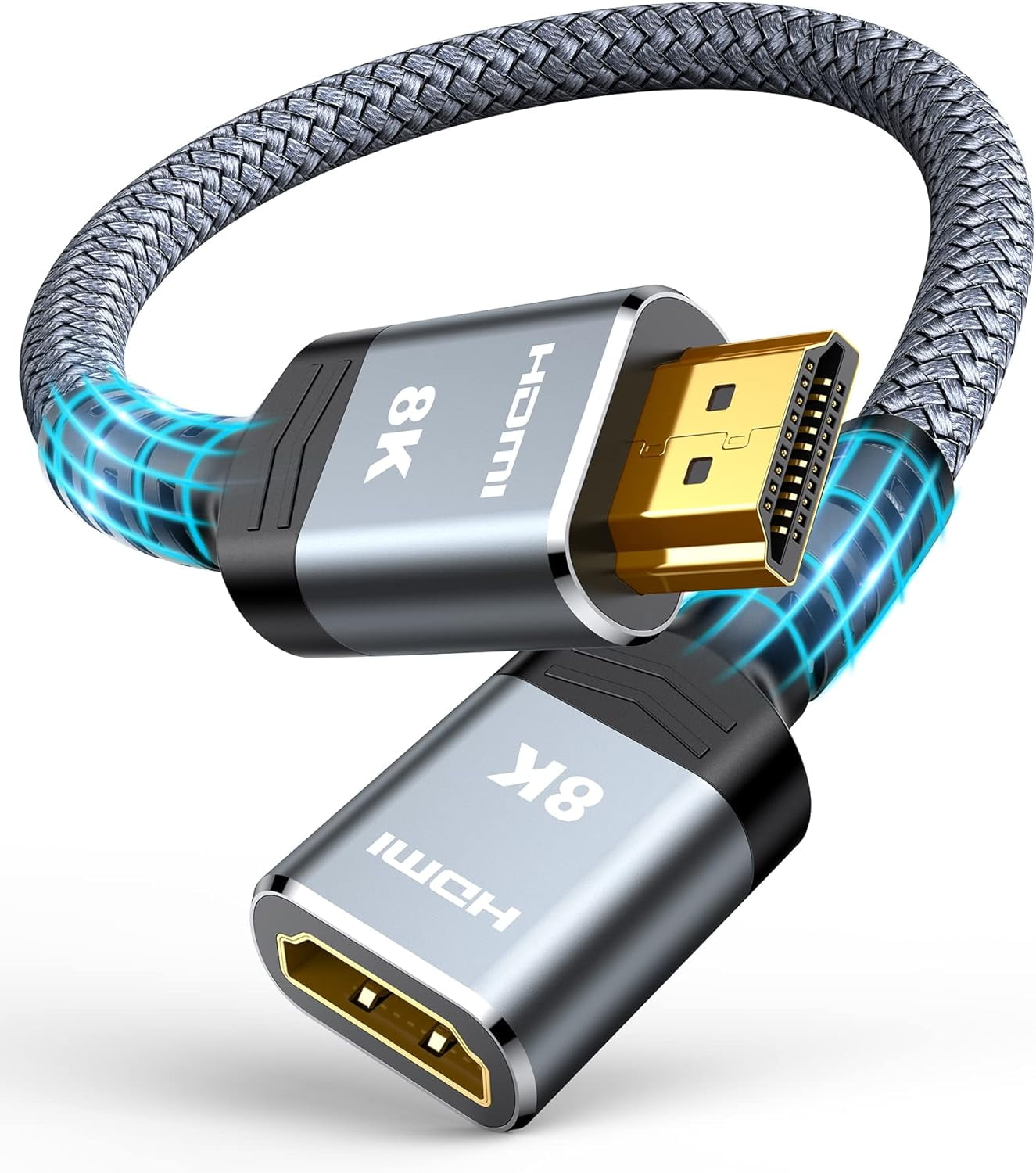 8K 4K HDMI Extender Cable, Short HDMI Extension Cable 2.1 4K@30Hz/ 60Hz ...