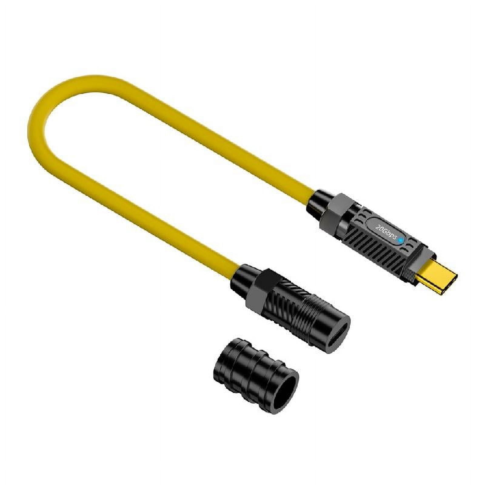 8K@60Hz 140W Fast Charging USB C Cable Flexible Spring Type C Extender ...
