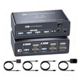 8K@60Hz HDMI & DisplayPort KVM Switch for 2 PCs and 2 monitors. It ...