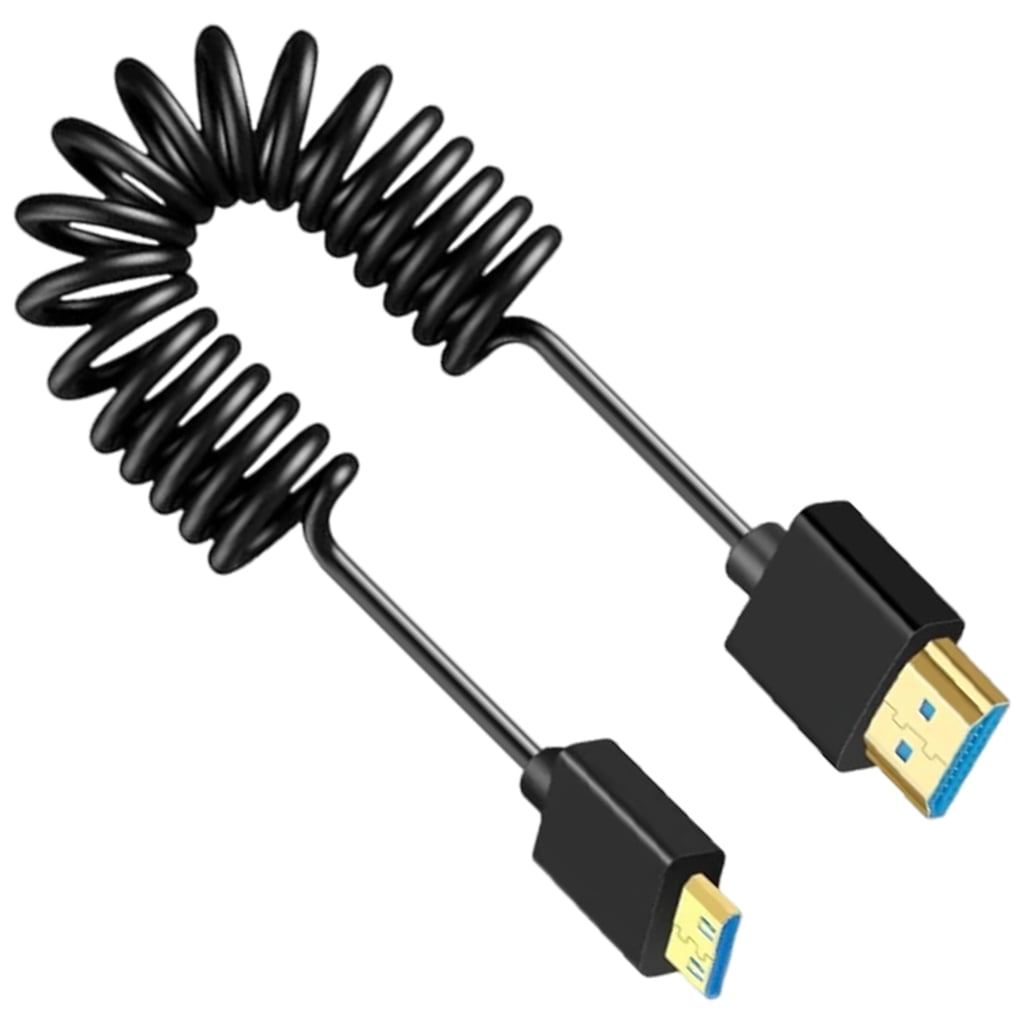 8K@60Hz UHD2.1 Version Spring Coiled Cable Thin Flexible Design for ...