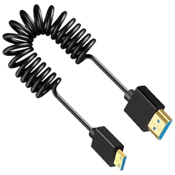 8K@60Hz UHD2.1 Version Spring Coiled Cable Thin Flexible Design for ...
