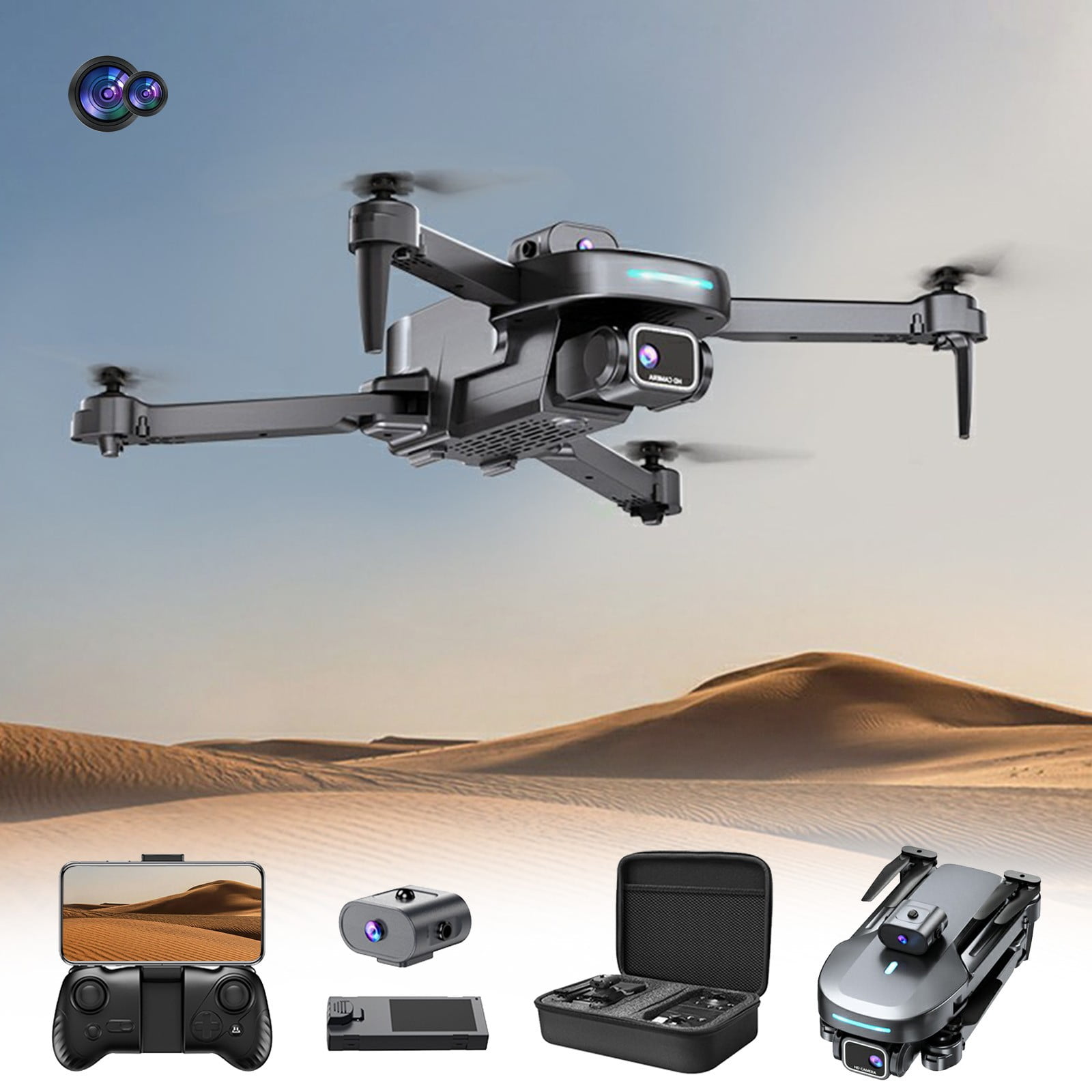 8K Camera Drones for Adults - V168 5G HD Brushless GPS Drone with ...