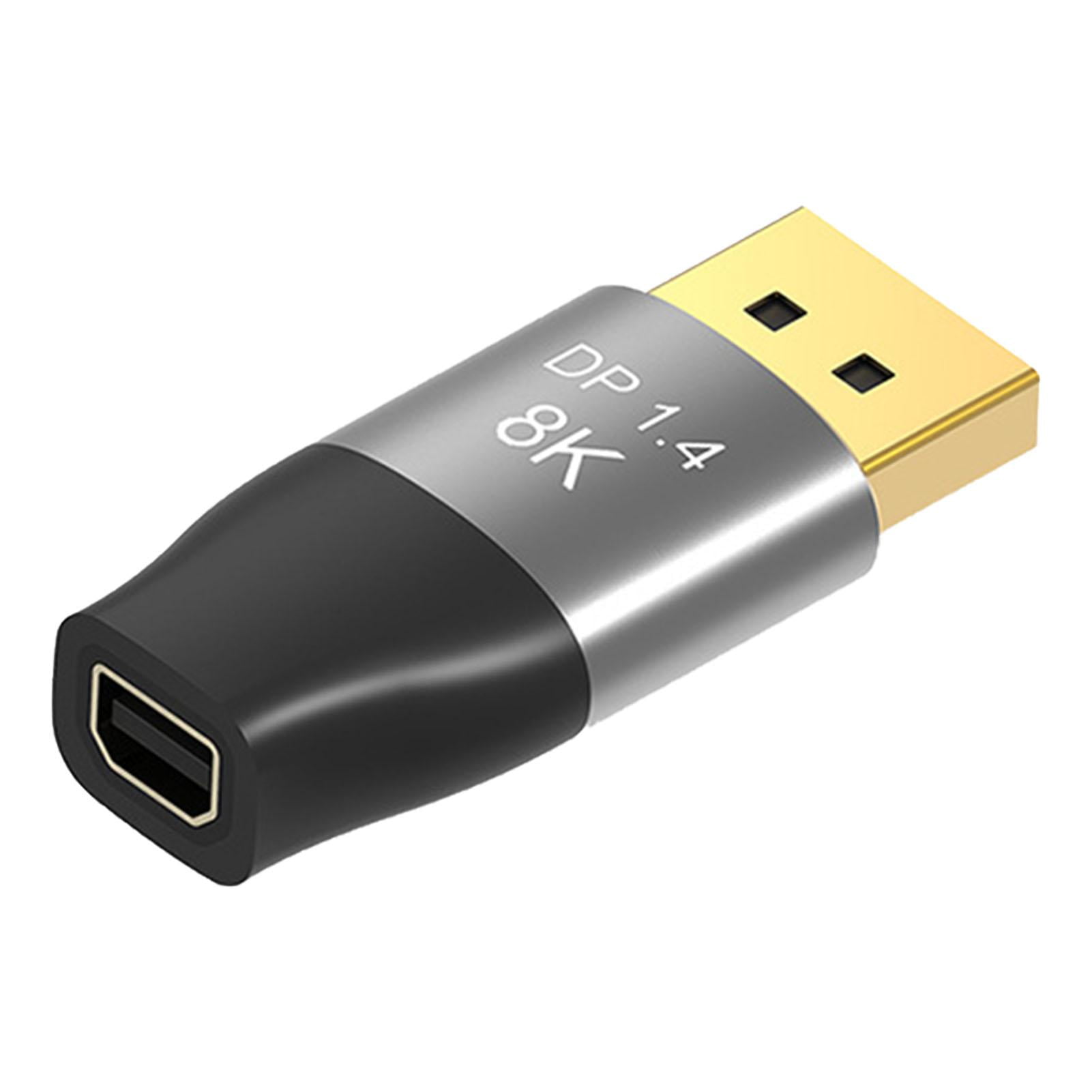 8K DP To Mini DP Adapter 8K 60Hz 4K 144Hz Bi Directional Displayport ...