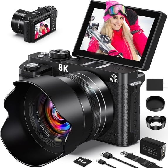 8K Digital Cameras for Photography - WiFi 88MP Autofocus Vlogging ...