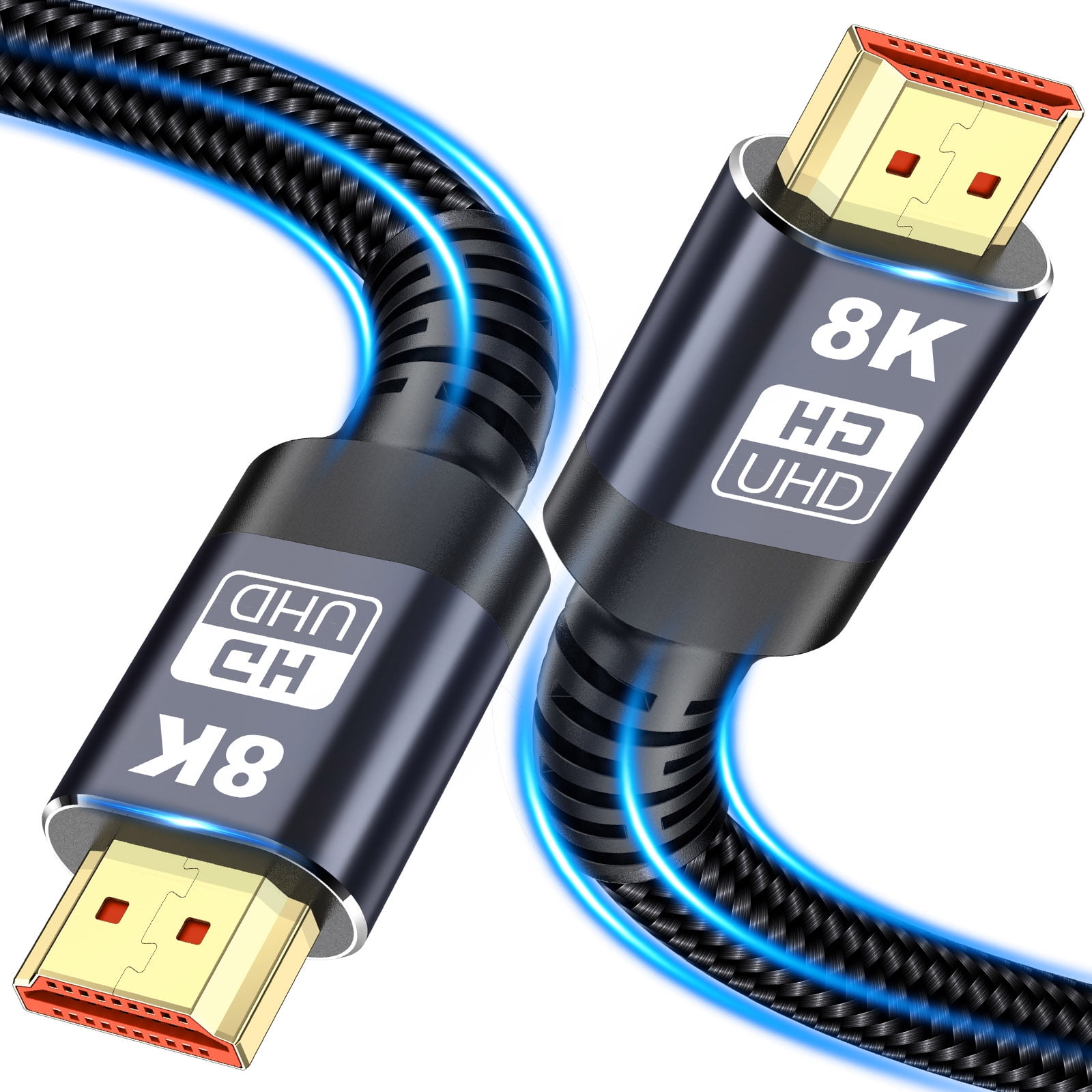 8K HDMI Cable 2.1, 3M/9.9FT Ultra HD Cable High-Speed Lead 48Gbps, HDMI ...