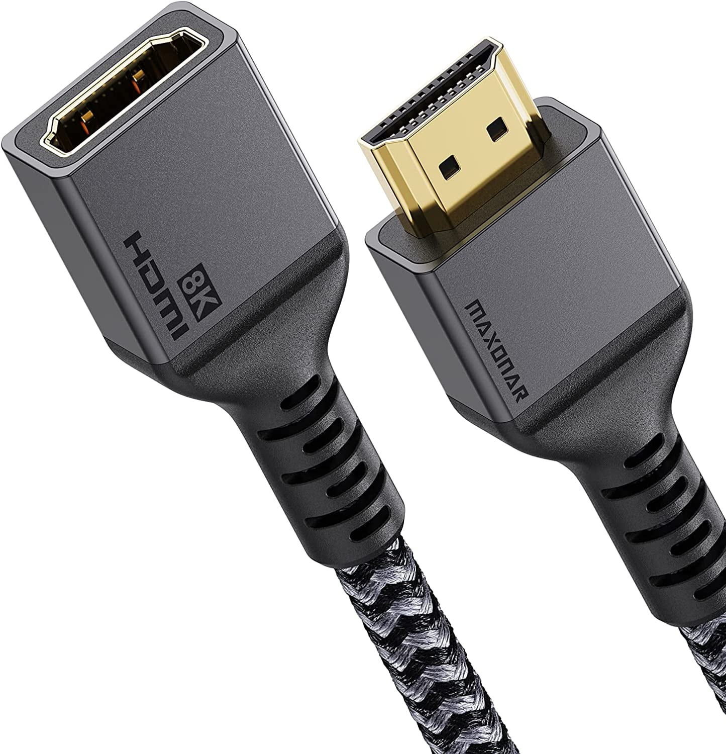 8K HDMI Extension Cable, 8K60 4K120 144Hz High Speed HDMI Extender Cord Male to Female Adapter ...