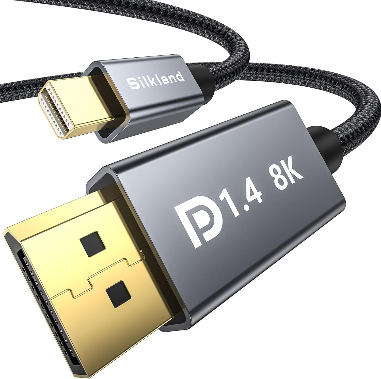 8K Mini DisplayPort to DisplayPort 1.4 Cable, [8K@60Hz, 4K@144Hz, 2K ...