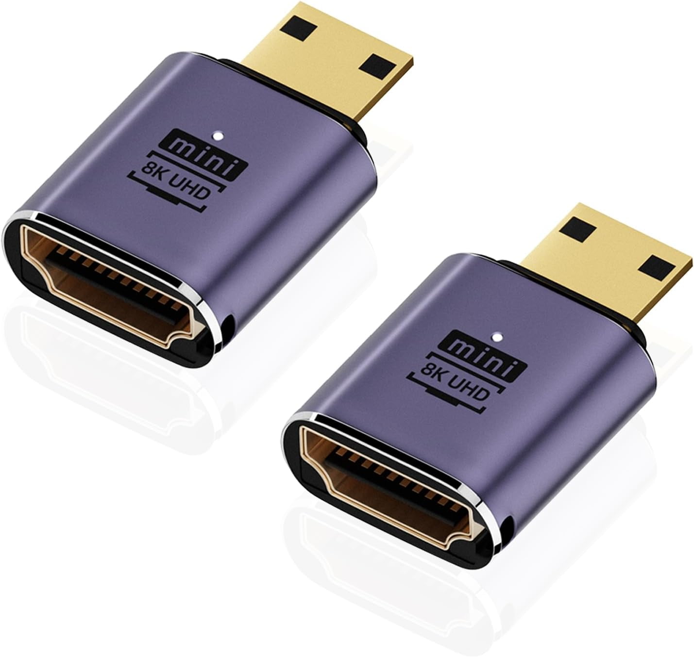 8K Mini HDMI to HDMI Adapter (2 Pack), Mini HDMI Male to HDMI Female ...