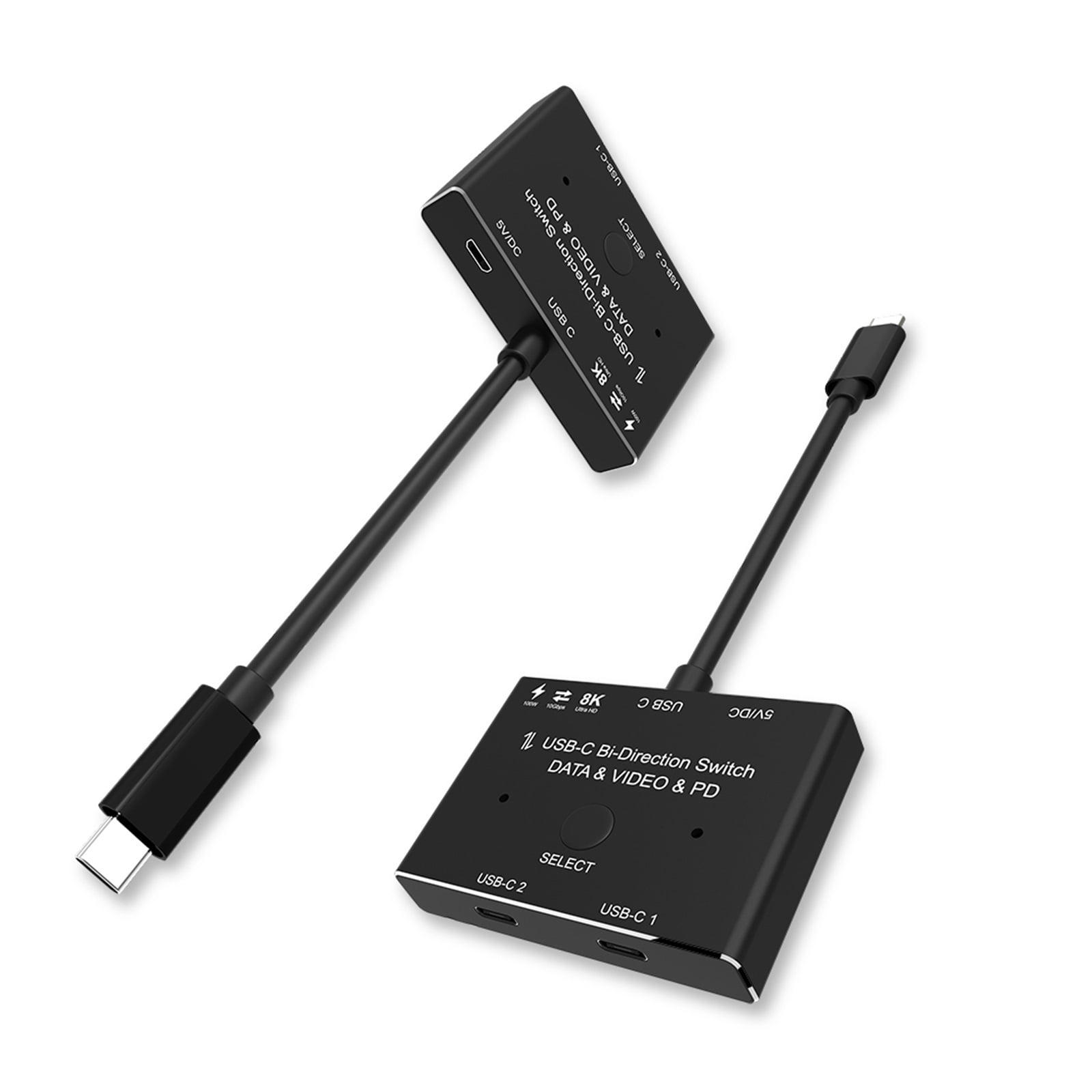 8K Type-C Bi-Direction Switch 1x2/2x1 Data Video Switcher USB 3.1 PD ...