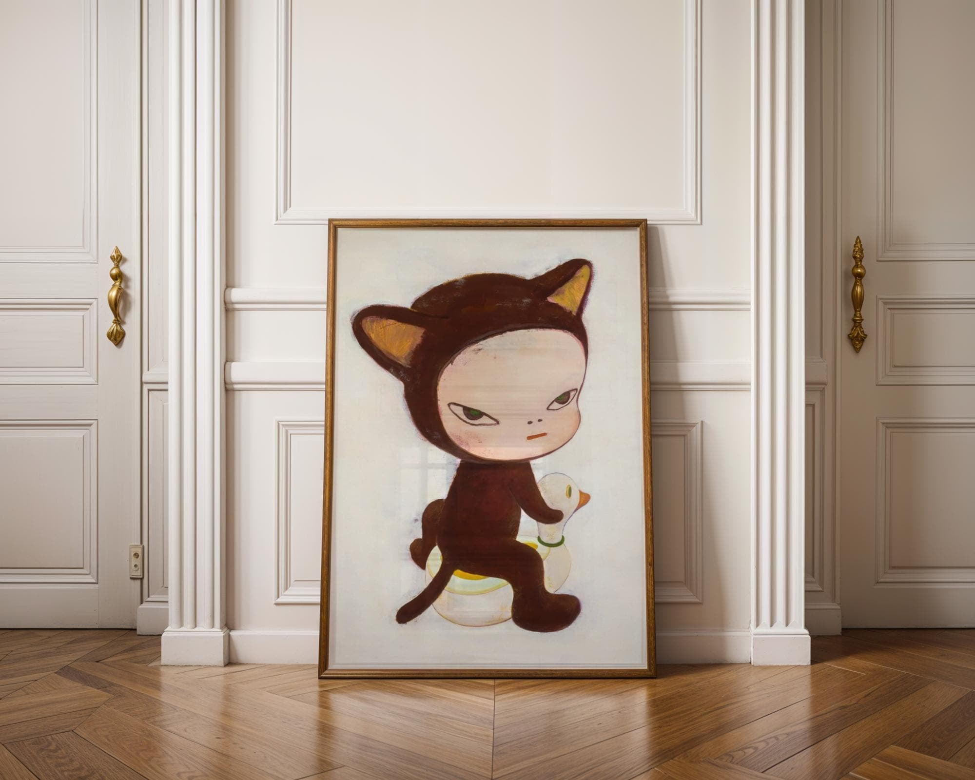 8K UHD Yoshitomo Nara poster Harmless kitty Nara Print Cosmic Girl ...