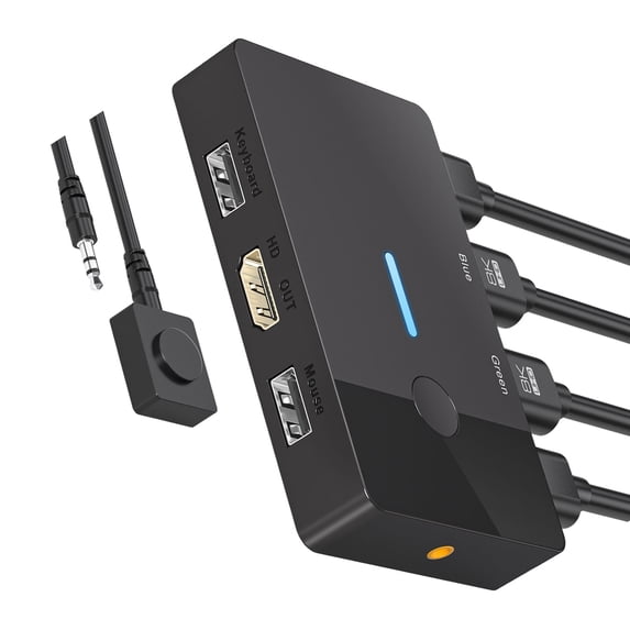 8K USB KVM HDTV Switcher Splitter Box 2 Sharing USB Devices Switcher ...