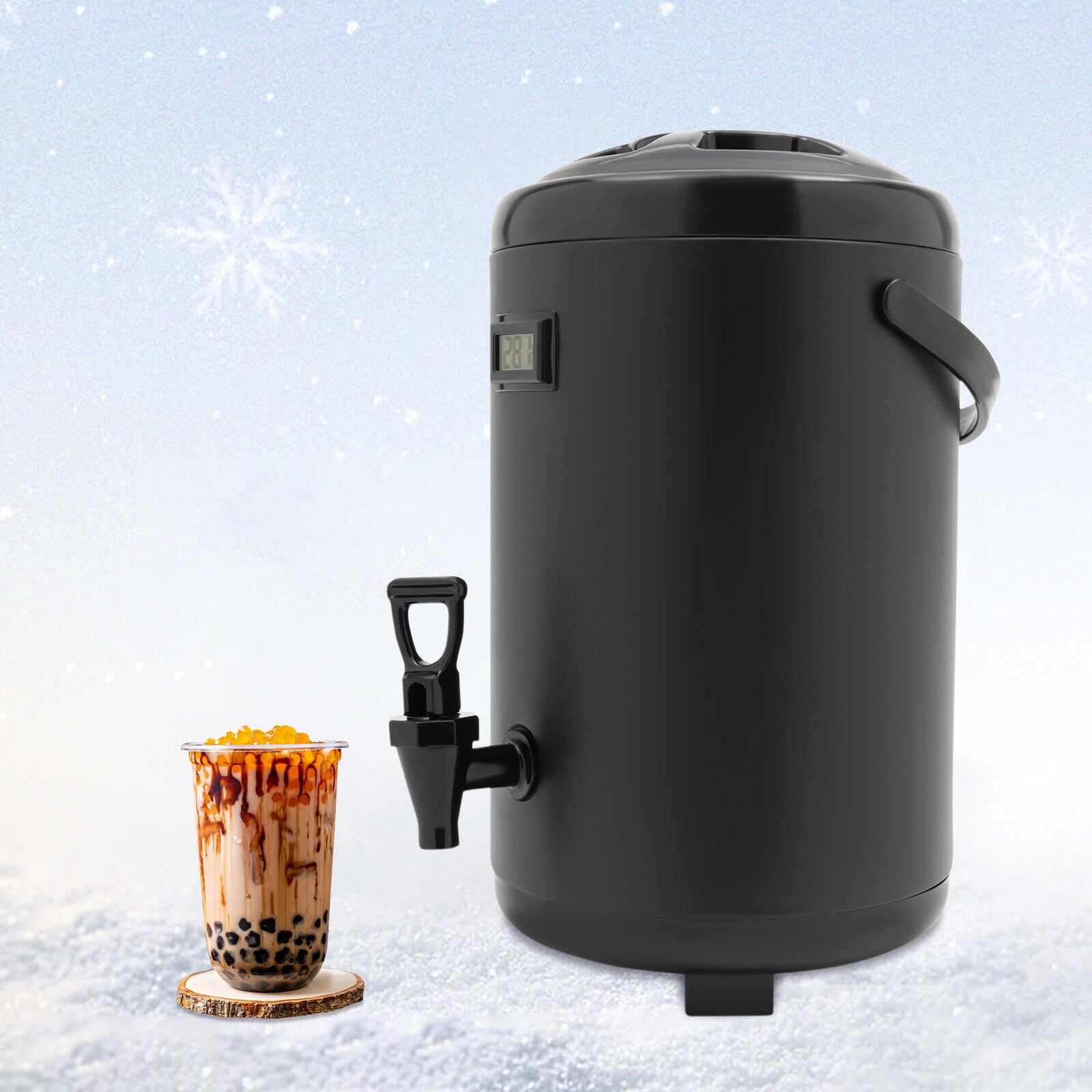 Insulated Thermal Beverage Dispenser, Stainless Steel for Hot and Cold ...