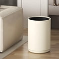 White 8L/2.1GAL Small Trash Can for Bathroom Laundry Room, Large Open ...