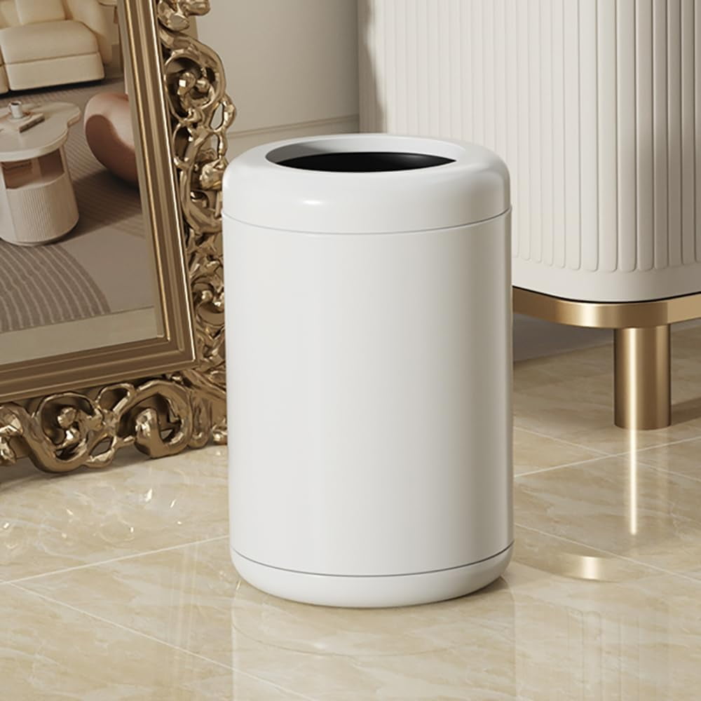 8L/2.1gal Brushed Nickel Gold Trash Can, Small Gold Trash Can, Modern ...