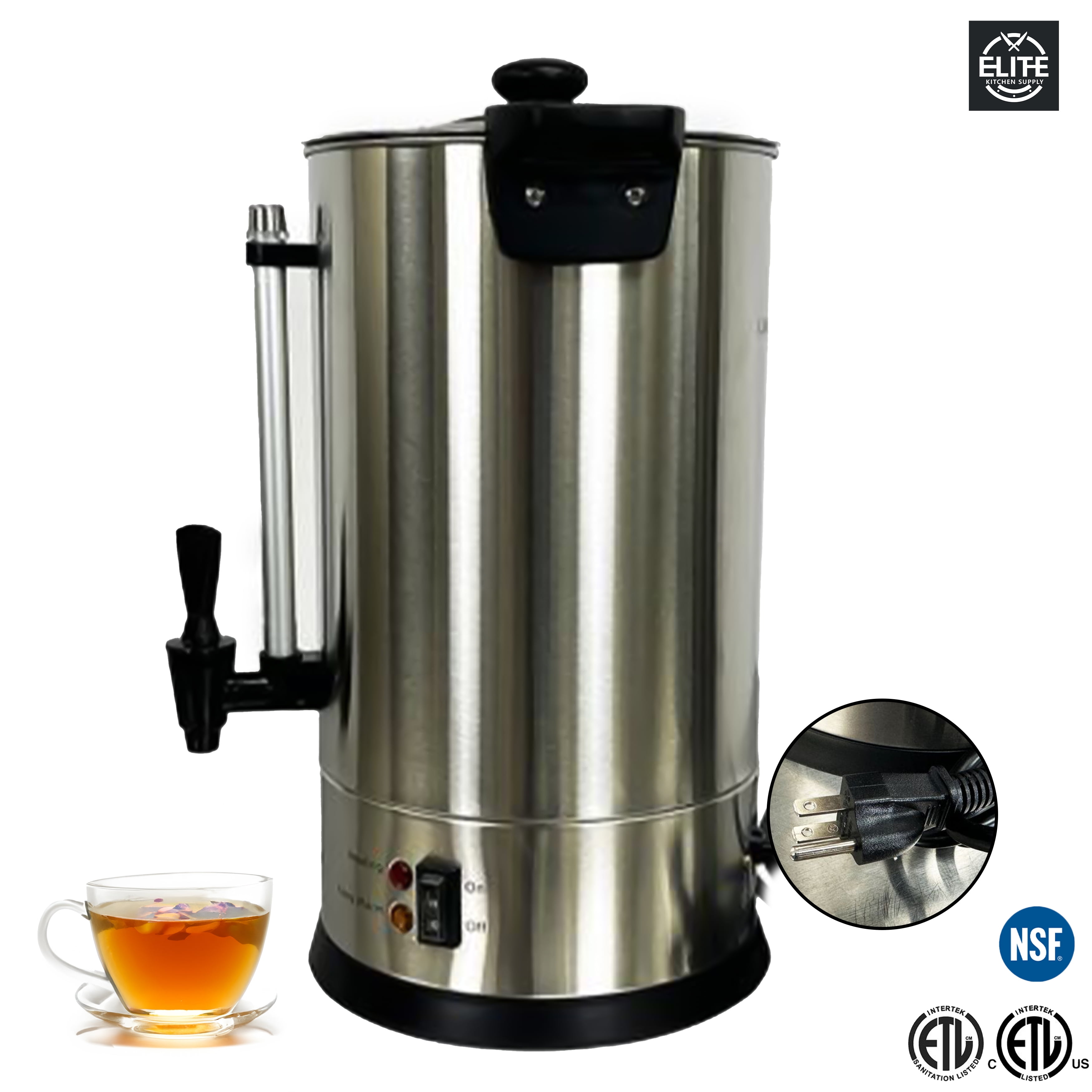 8L 55 Cups Commercial Grade Stainless Steel Coffee Urn with Percolator ...