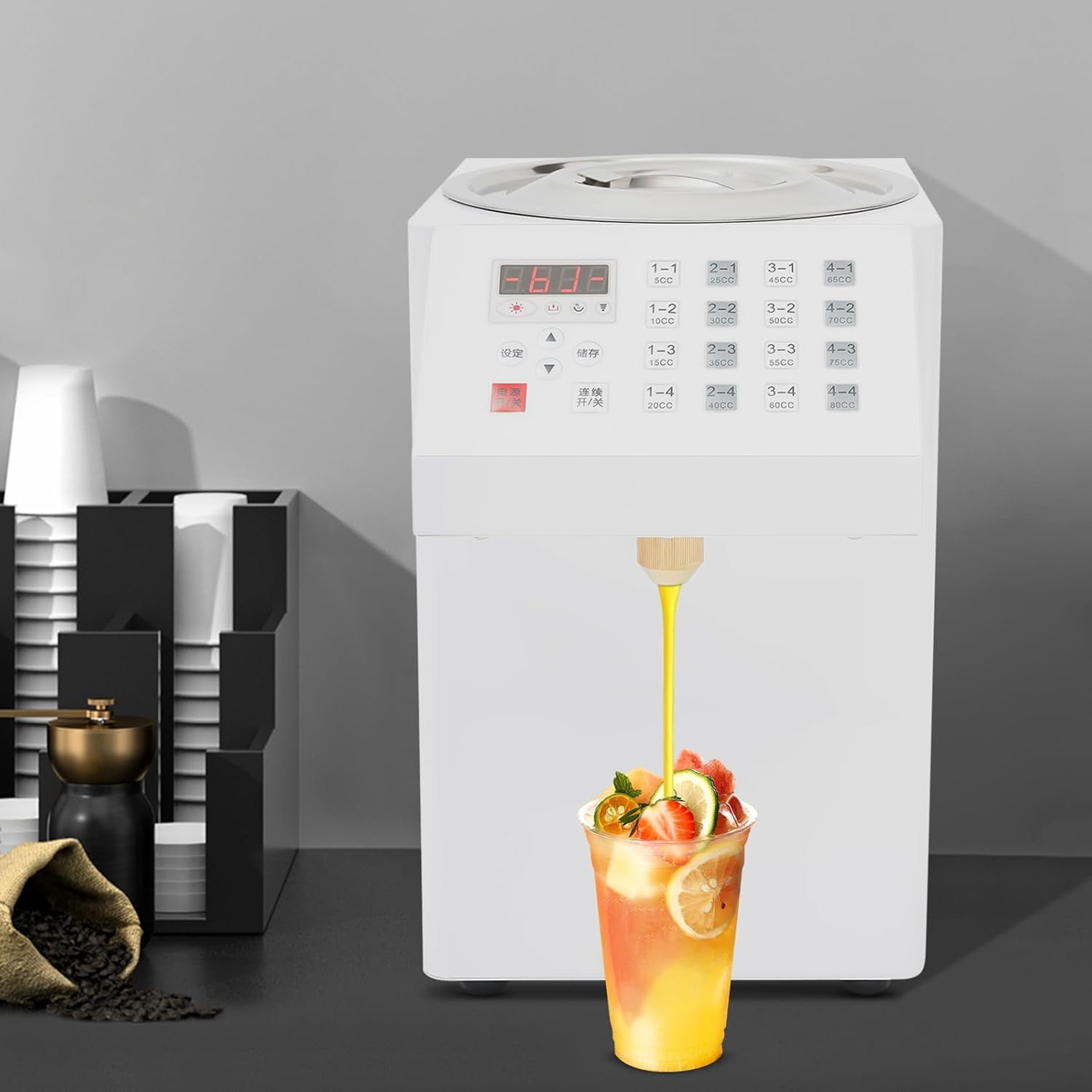 8L Automatic Fructose Dispenser 200W Stainless Steel Syrup Dispenser 2. ...