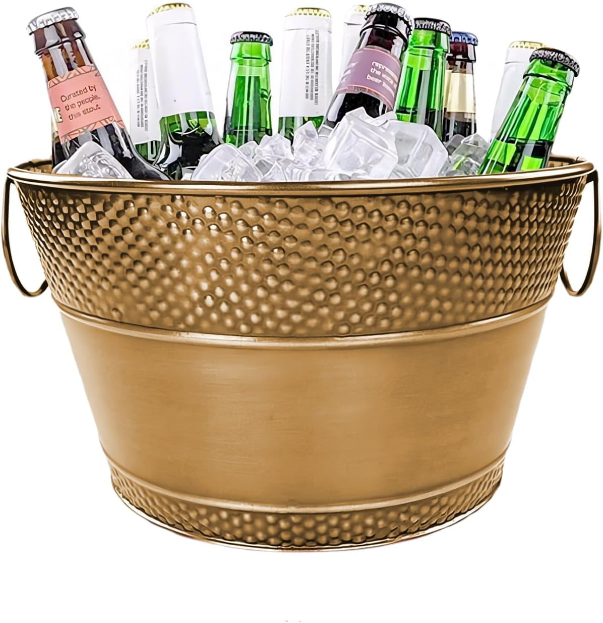 8L Ice Bucket for Parties:Galvanized Tub Beer Drink Cooling Bucket ...