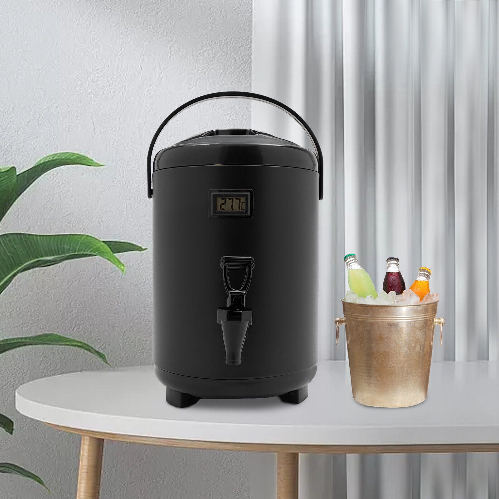 8L Insulated Beverage Dispenser Milk Tea Drinks Beverage Container W ...