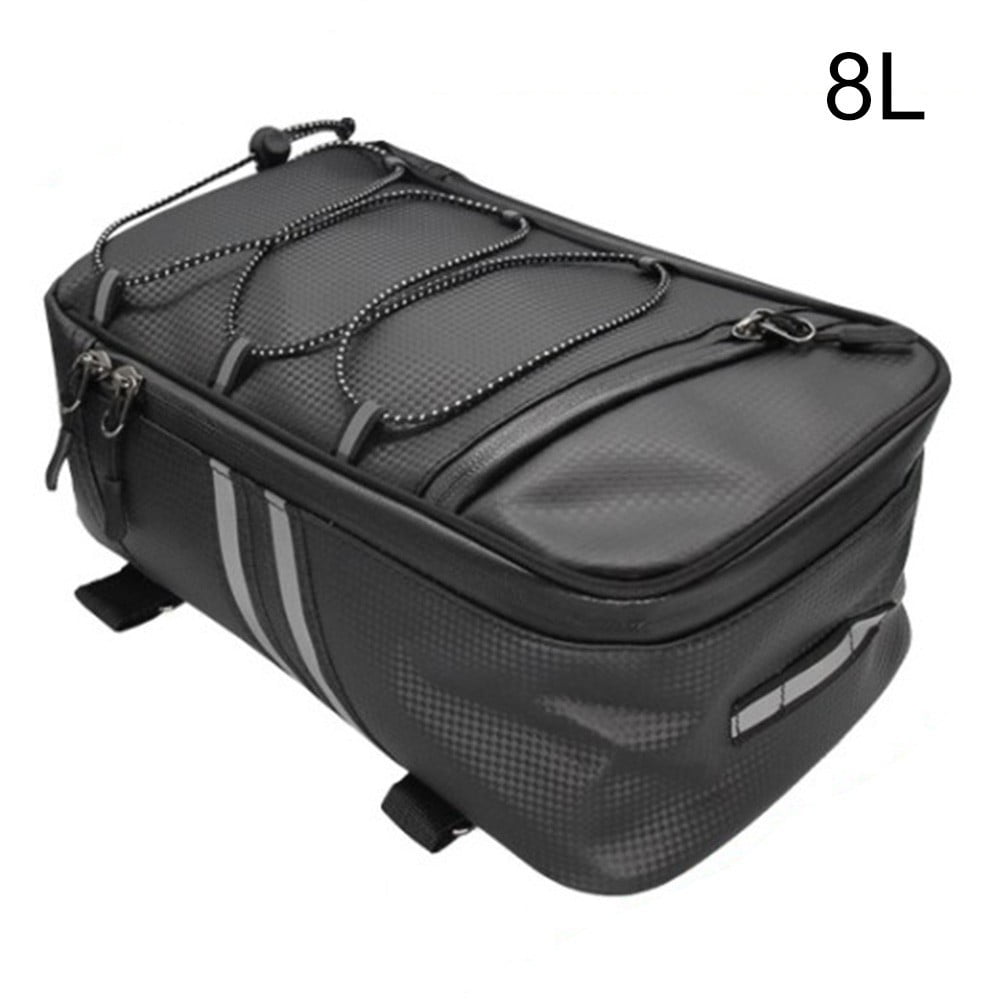 8L Large Capacity Bicycle Bag Waterproof Bike Cycles Rear Rack Trunk ...