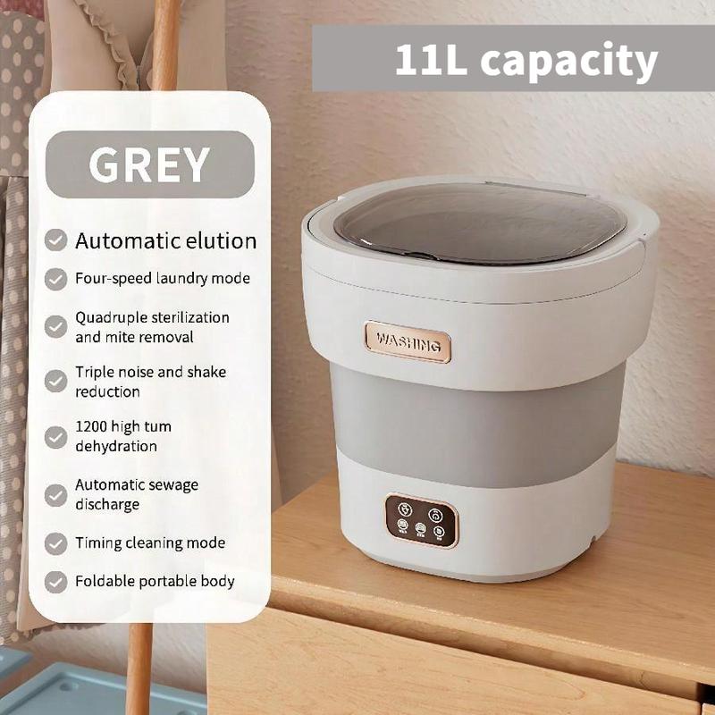 8L Portable Folding Mini Washing Machine | Space-Saving Fold Design for ...