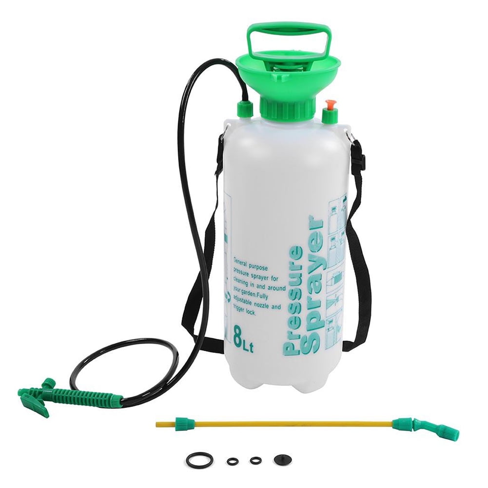 8L Portable Manual Pressure Sprayer with Shoulder Strap for Garden ...