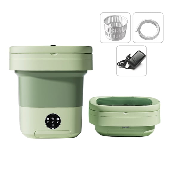 8L Portable Mini Washer with UV Sterilization, Compact, Foldable Spin ...