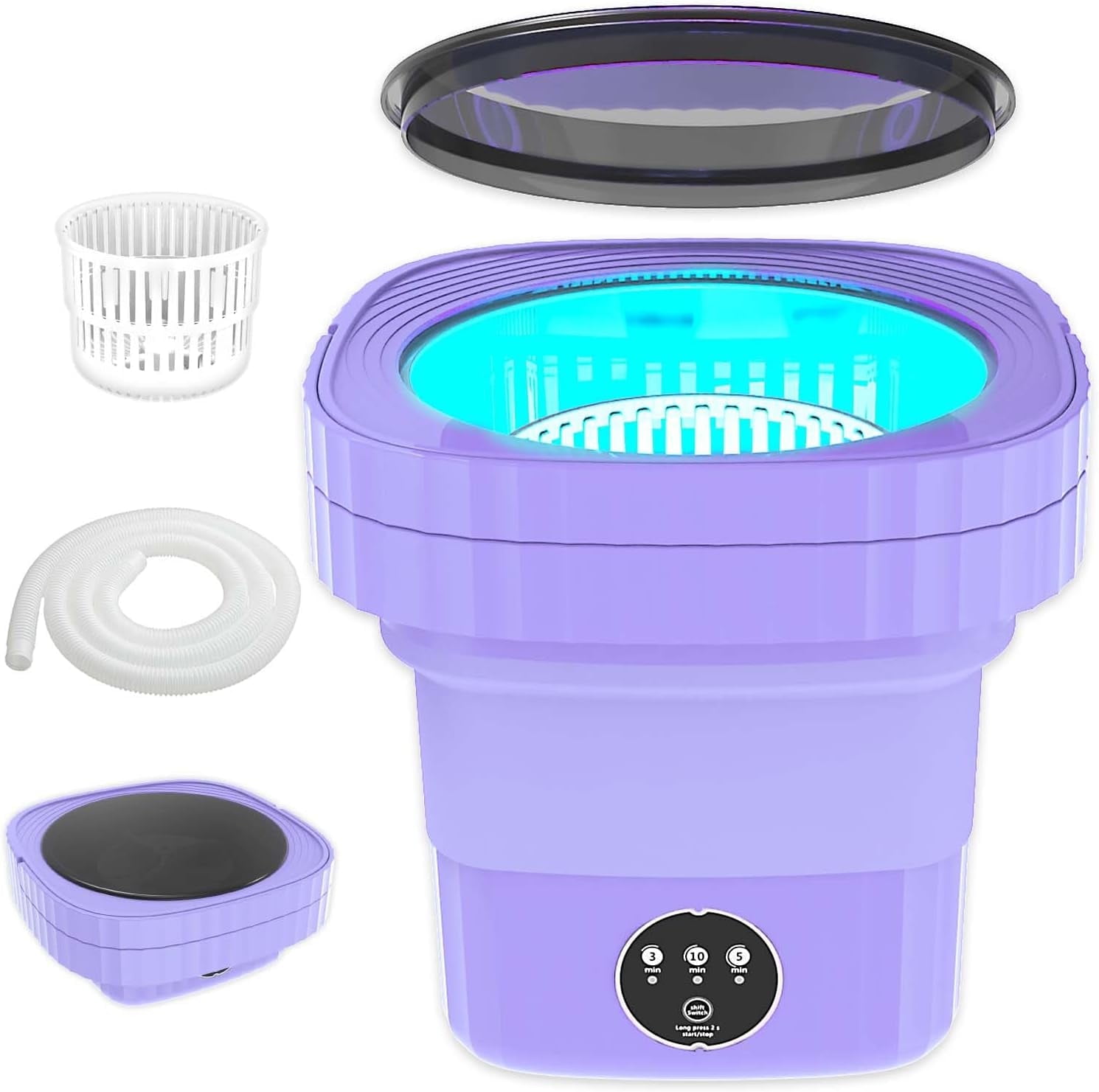 11L Portable Washing Machine, Mini Washing Machine and Dryer, Small ...