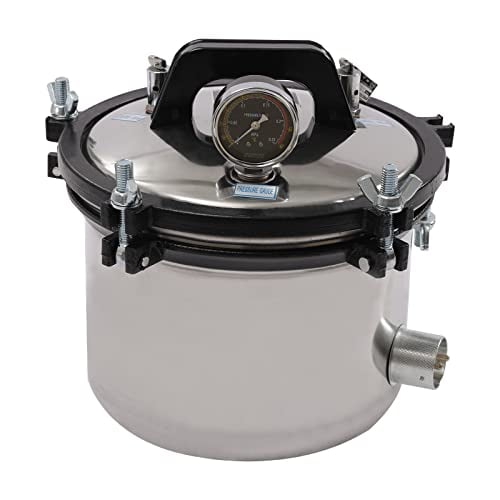 8L Pressure Steam Autoclave Sterilizer,8.5 QT Stainless Steel High ...