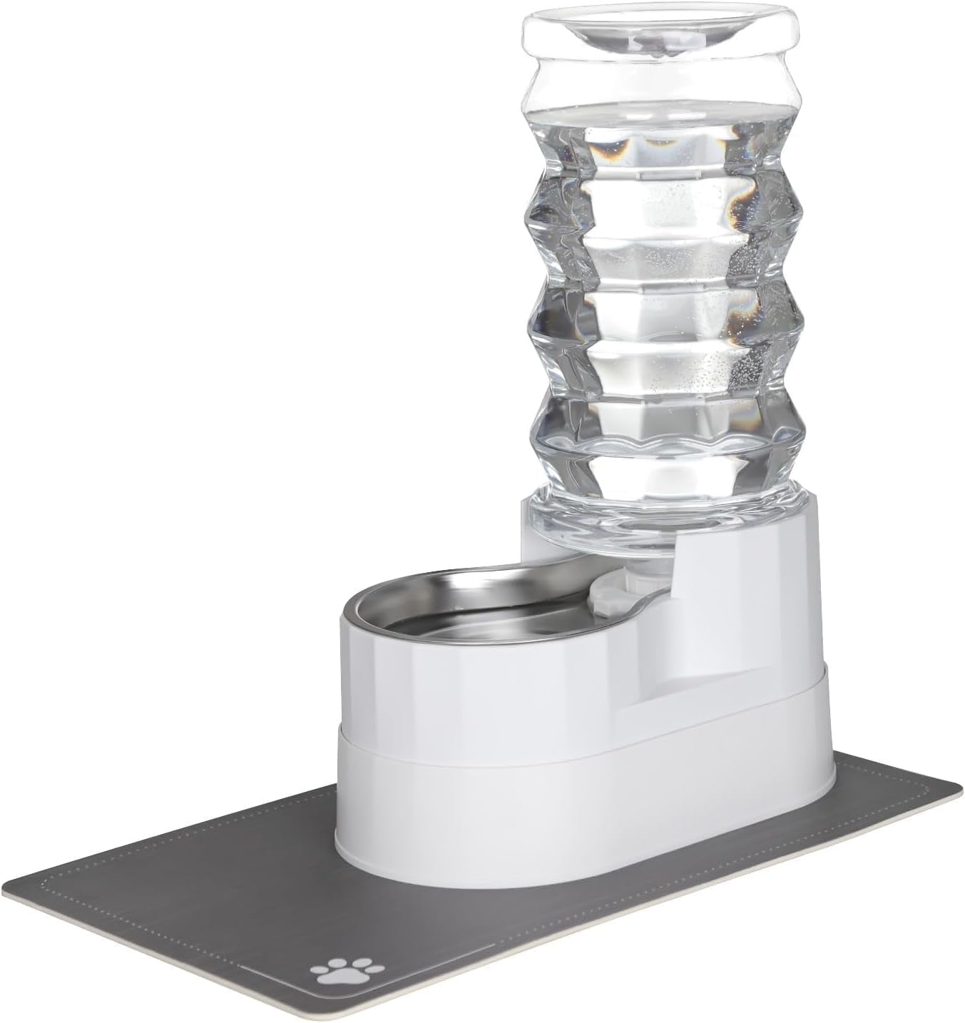 8L Raised Automatic Pet Waterer, Gravity fed Stainless Steel Waterer ...