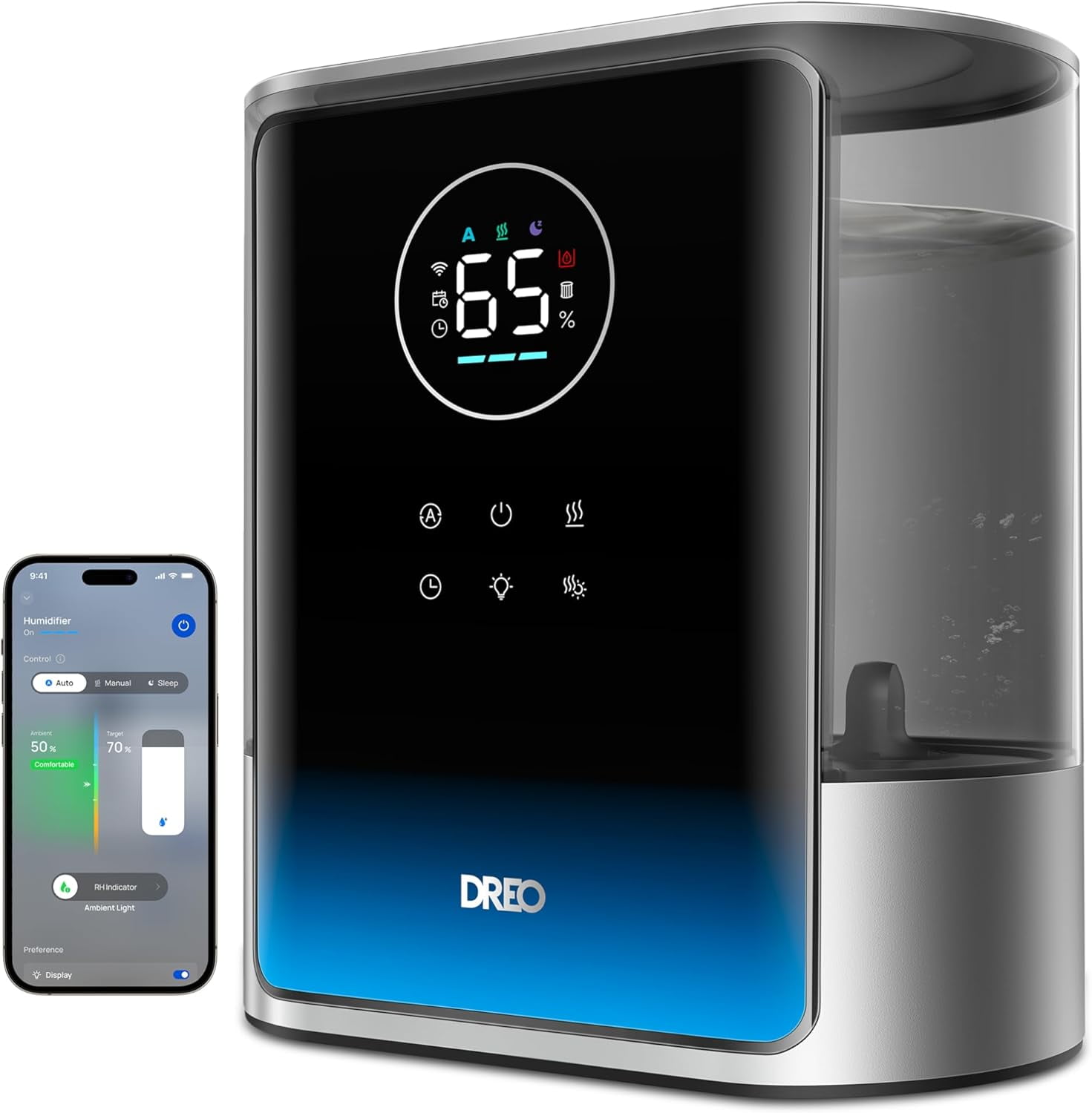 8L Smart Humidifier Large Room 600ft², HM717S, 80H Runtime Supersized ...