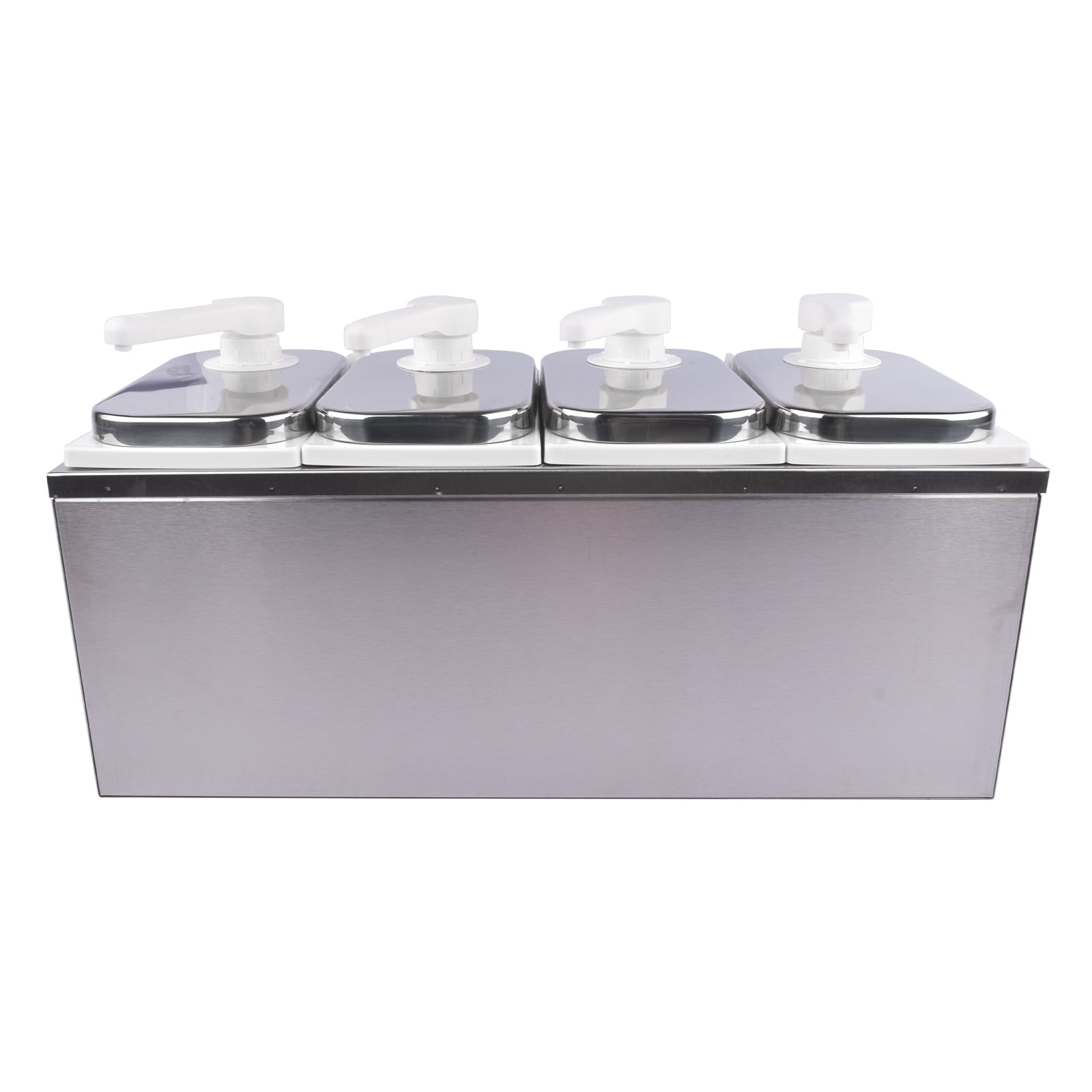 8L Stainless Steel Condiment Pump Dispenser - Durable Squeeze Sauce ...